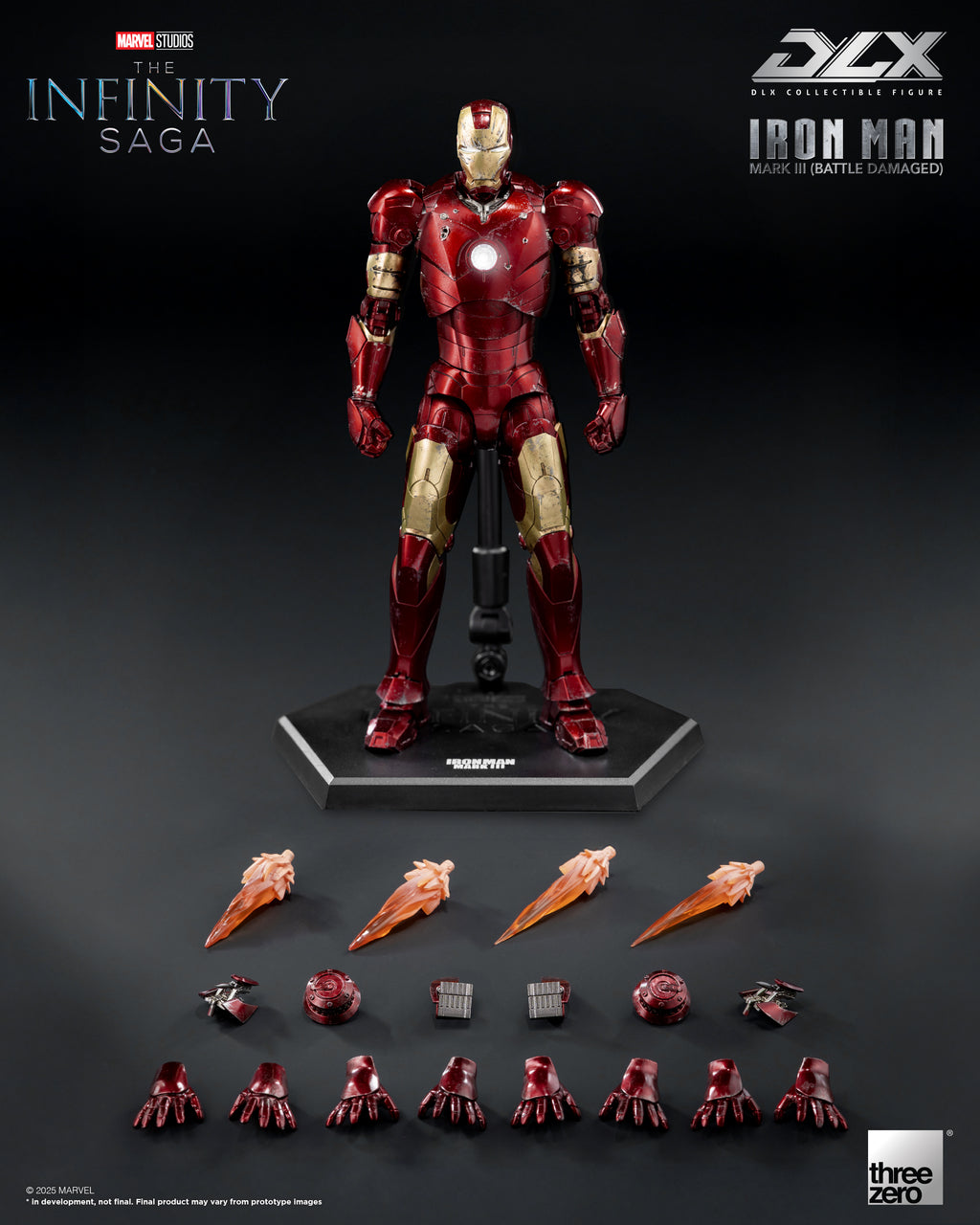 Marvel Studios: The Infinity Saga THREEZERO DLX Iron Man Mark 3 (Battl